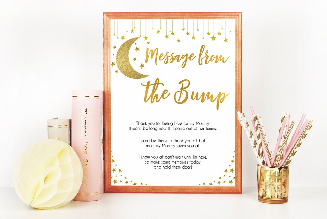 Message from the Bump Baby Shower Game Printable Baby Shower | Etsy