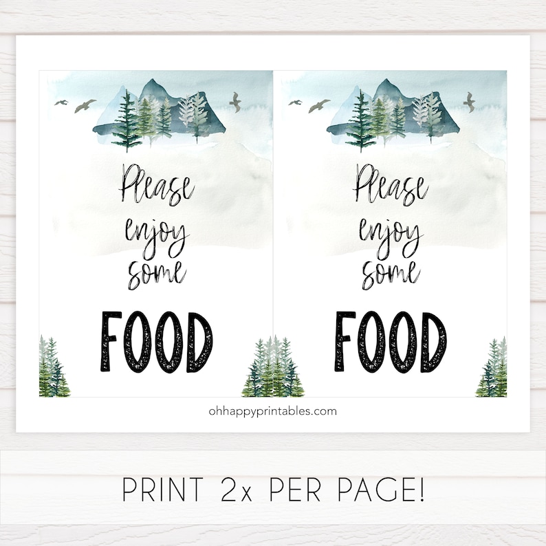 Food Baby Shower Table Signs Printable Baby Table Decor - Etsy