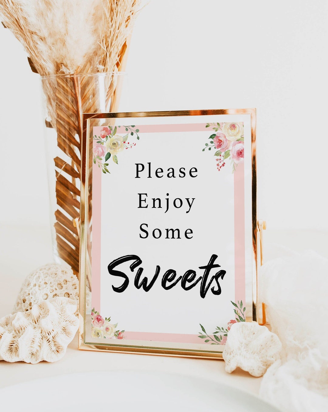 Spring Floral Sweets Baby Shower Signs Sweets Baby Shower - Etsy