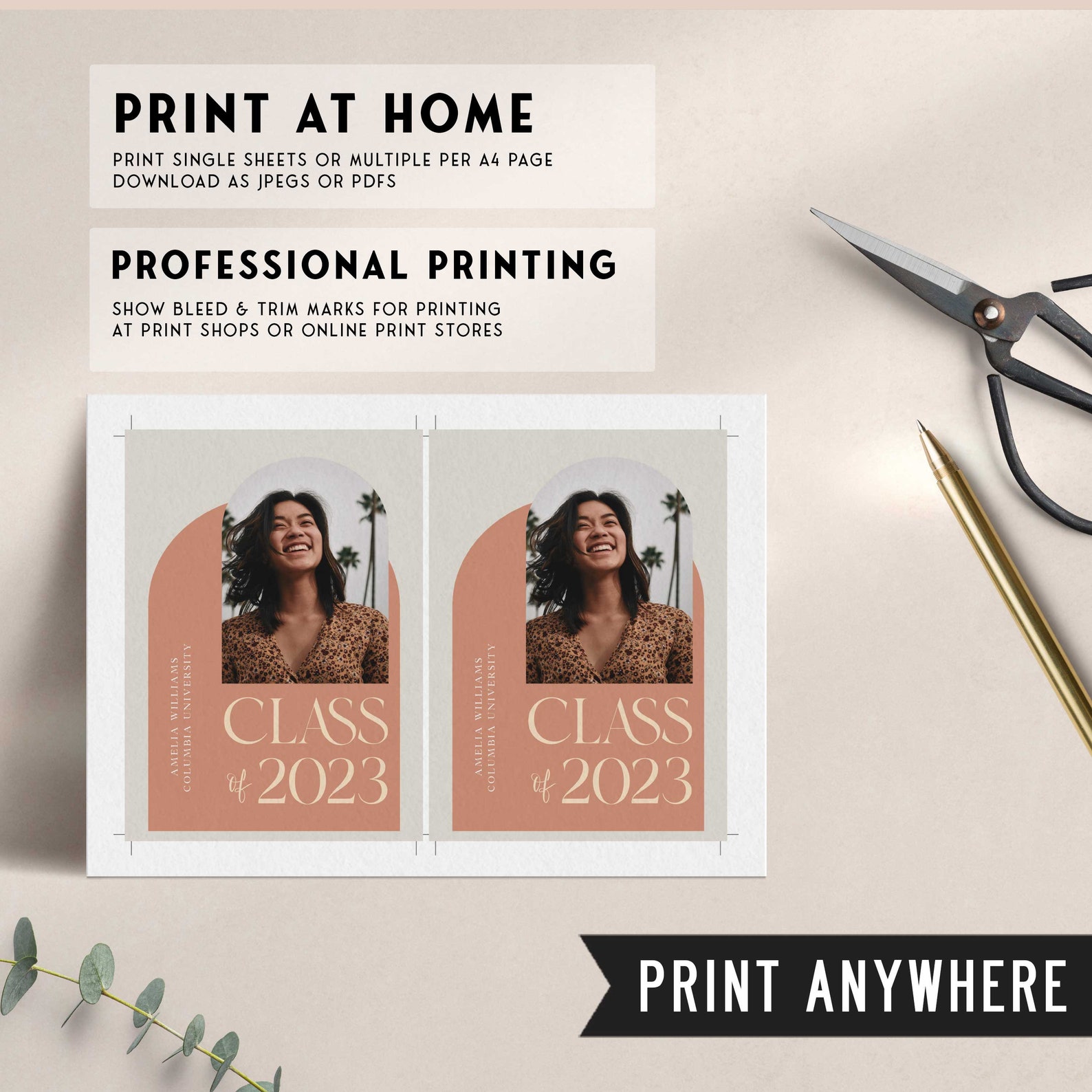 Pastel Graduation Announcement Template Senior Graduation - Etsy