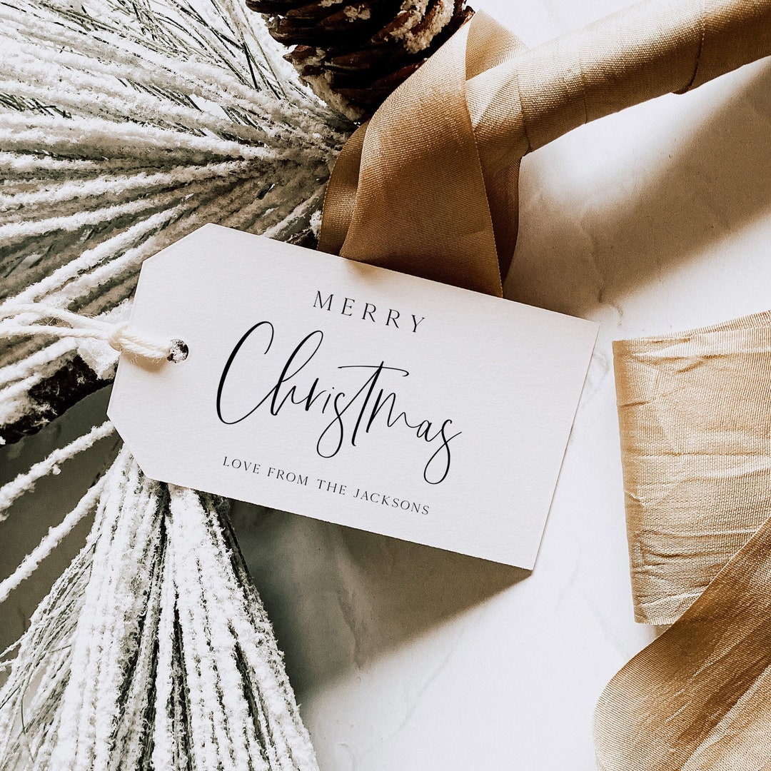 Editable Christmas Gift Tag, Printable Christmas Gift Tag, Holiday ...