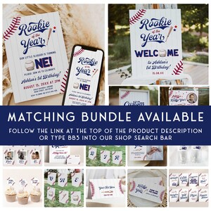 Baseball Birthday Party Welcome Sign Rookie of the Year Welcome Sign ...