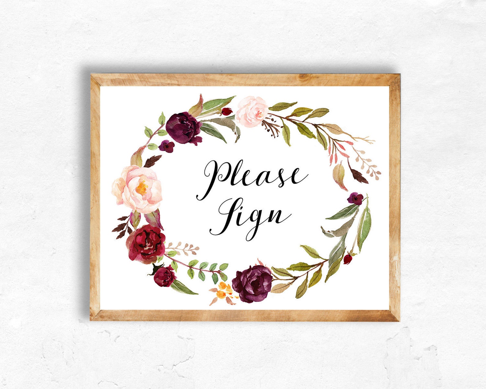 Please Sign Printable Table Sign Wedding Sign Please Sign | Etsy