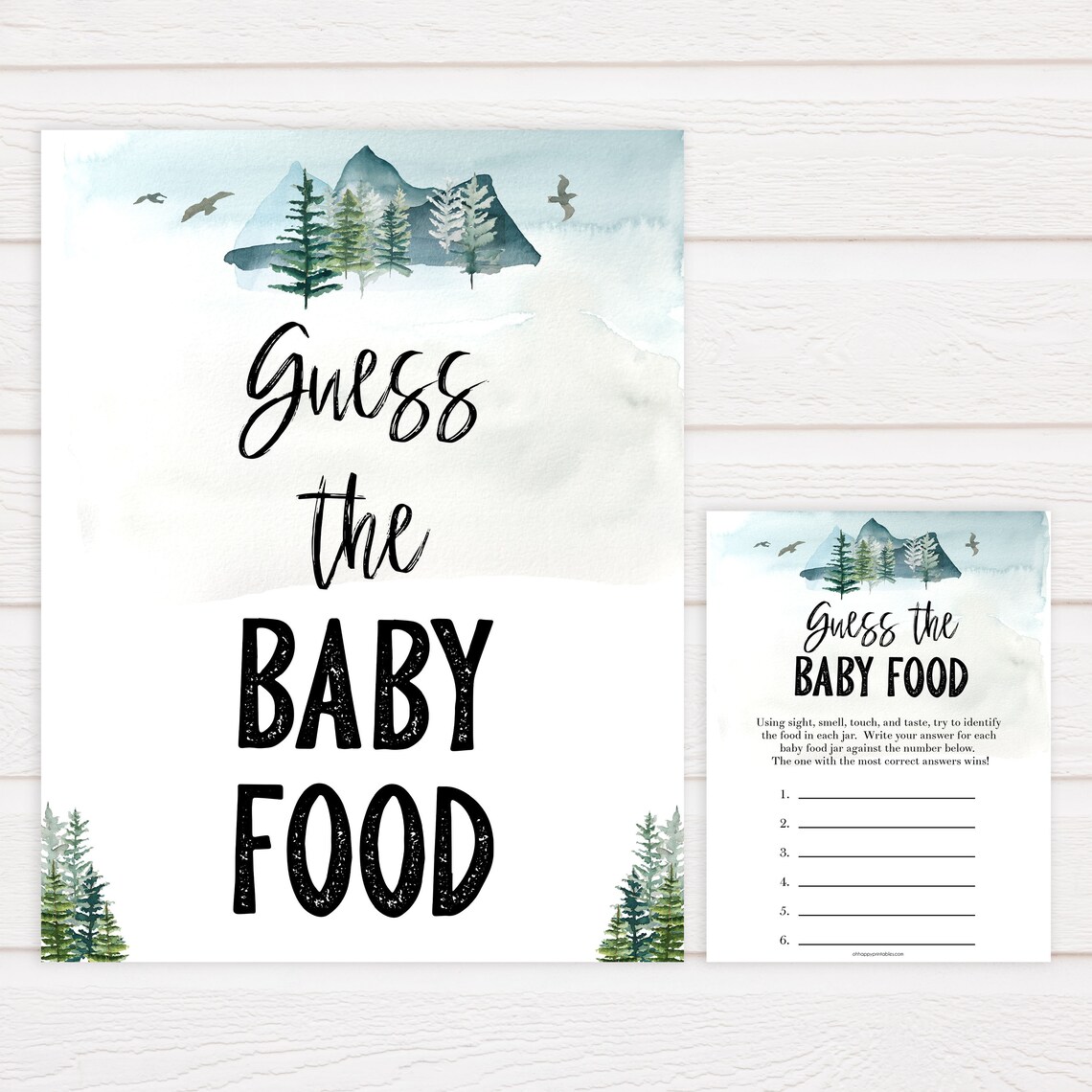 Guess the Baby Food Game Printable Baby Shower Games - Etsy