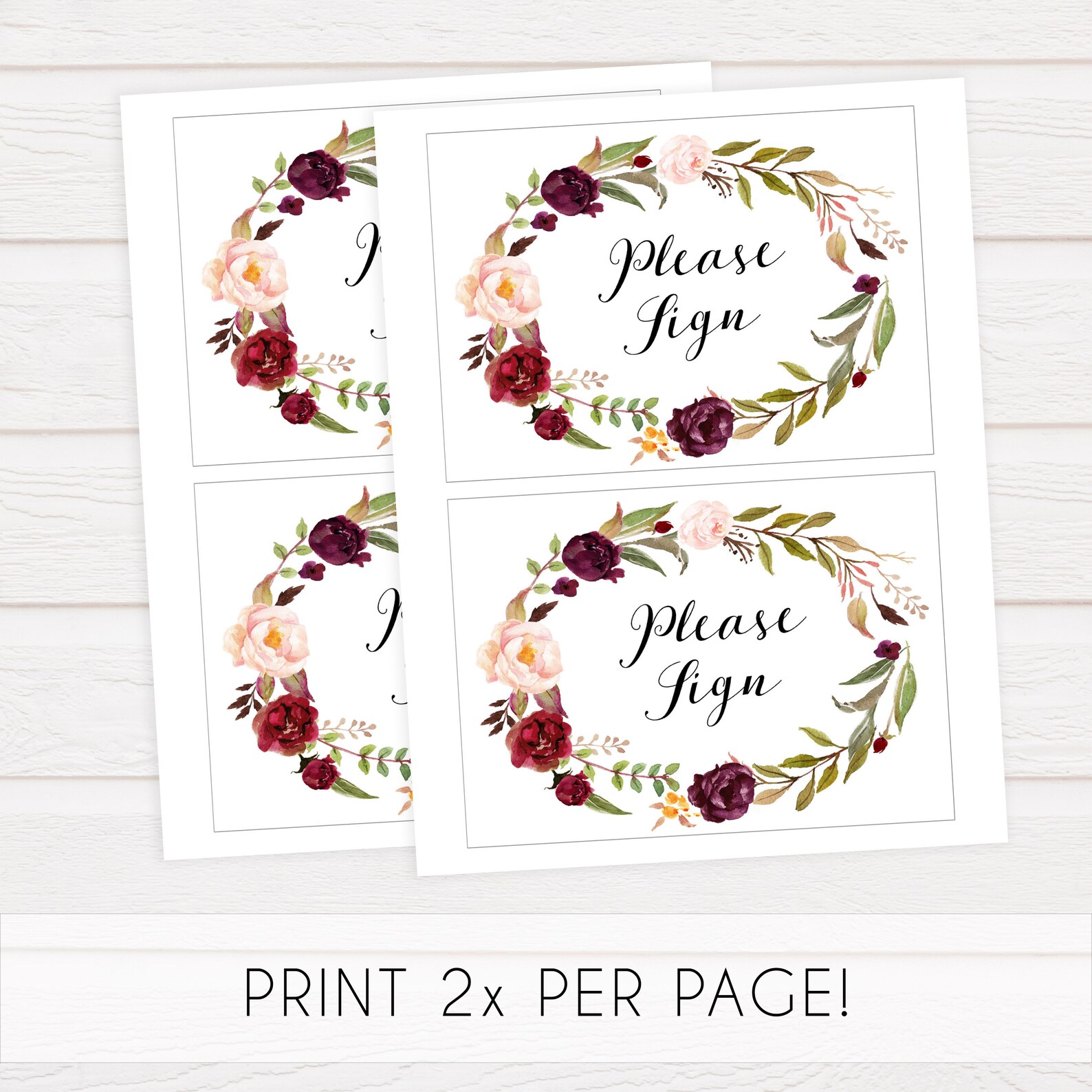 Please Sign Printable Table Sign Wedding Sign Please Sign - Etsy