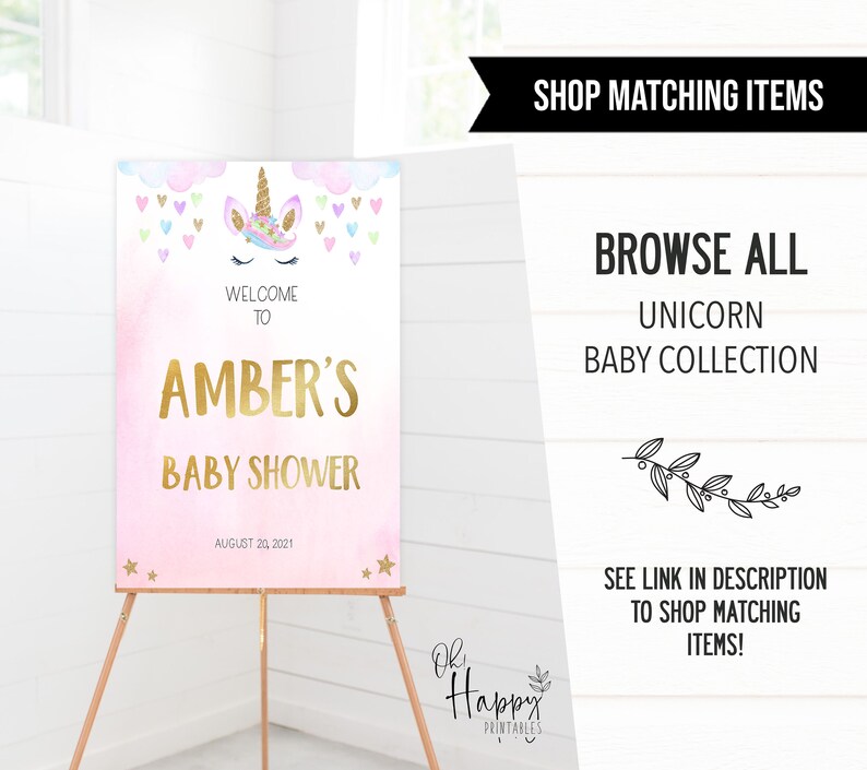 Unicorn Baby Shower Nursery Rhyme Quiz Printable Baby Shower - Etsy