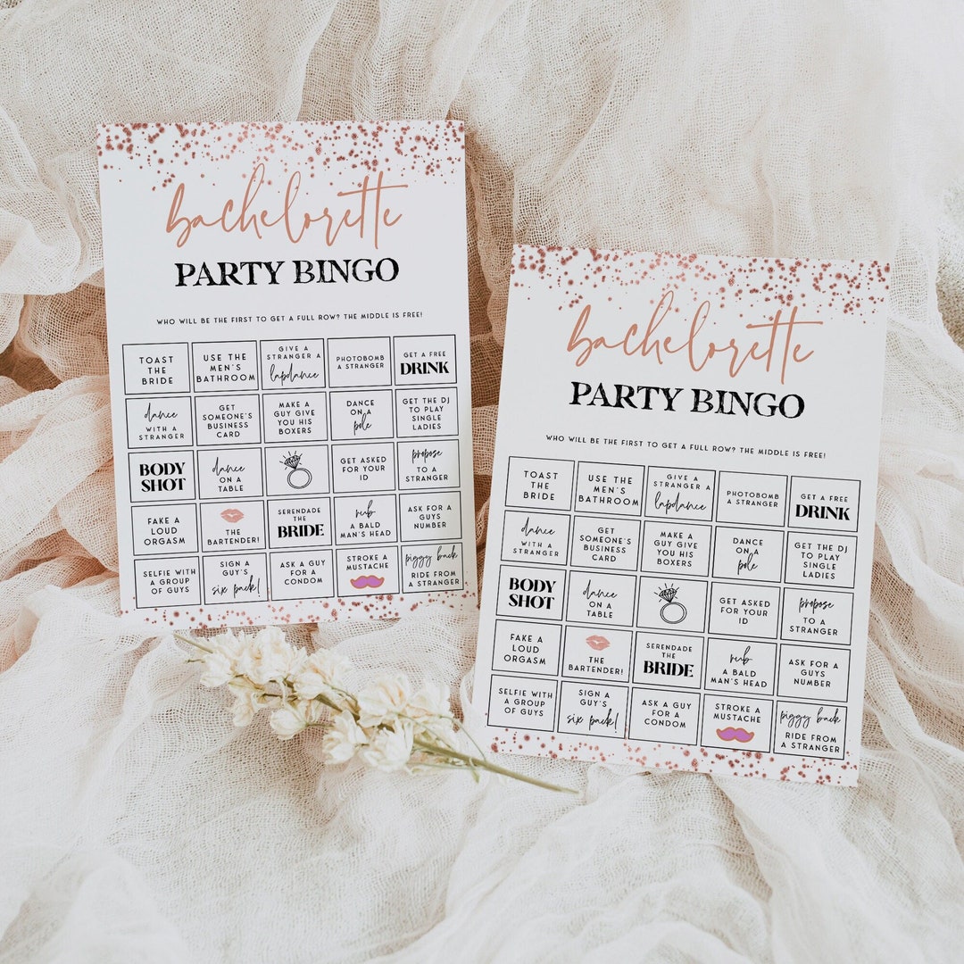 Editable Bachelorette Party Bingo, Bachelorette Party Games Printable ...