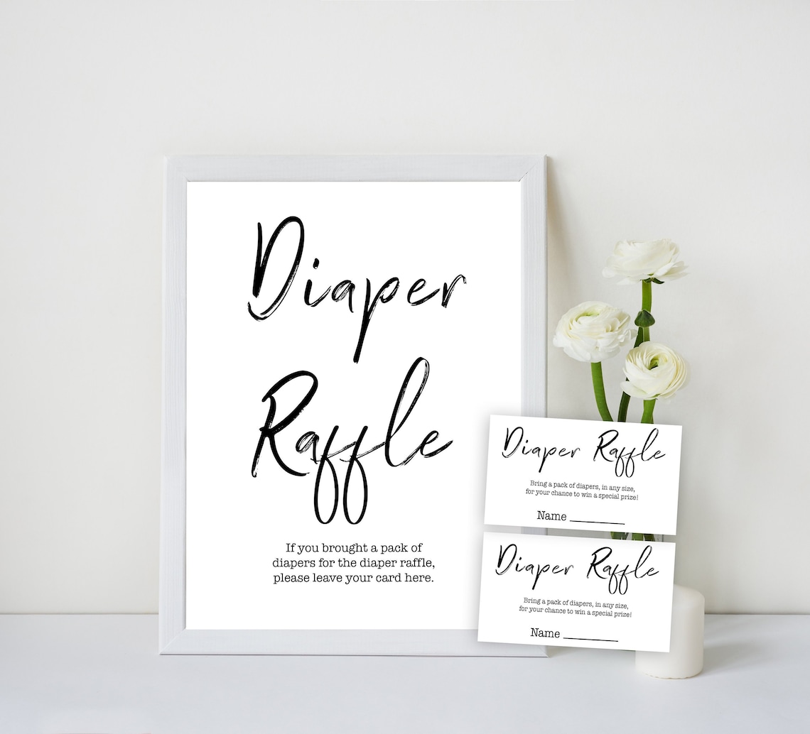 Baby Shower Diaper Raffle Game Printable Baby Shower Games | Etsy