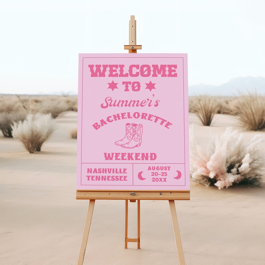 Nashville Bachelorette Party Welcome Sign Template, Nash Bash ...