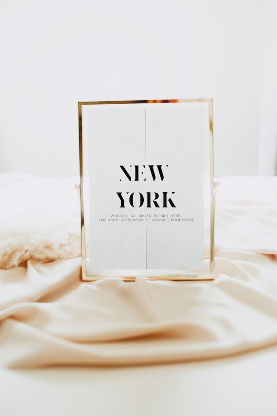 SKYE Minimalist Table Name Sign Template Editable Table - Etsy