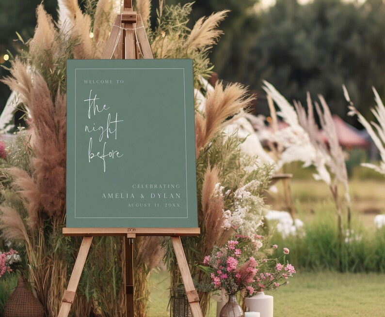 Editable the Night Before Welcome Sign, Editable Welcome Sign Template ...