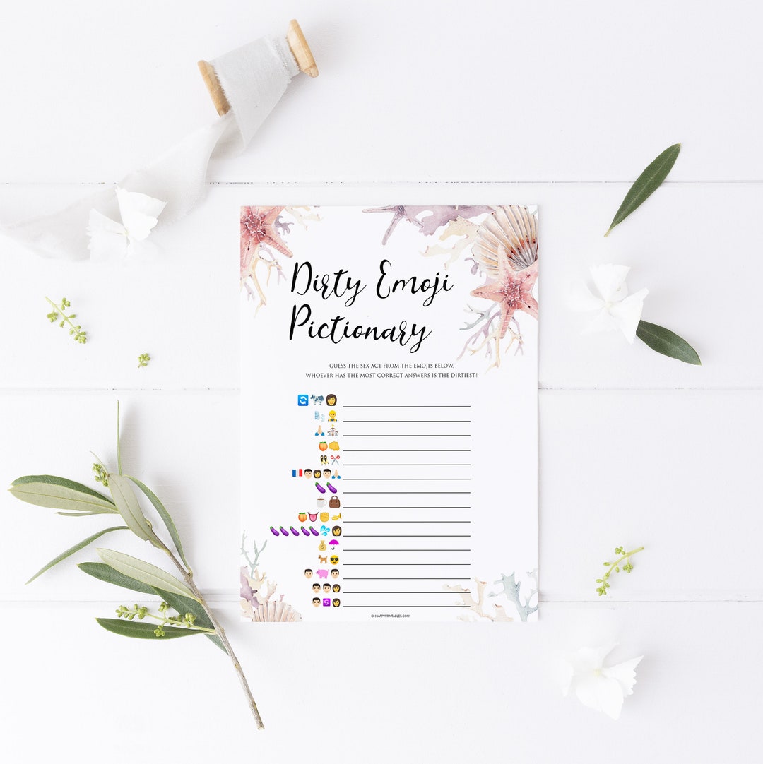 Dirty Emoji Pictionary, Mermaid Bachelorette Party, Bachelorette Games ...