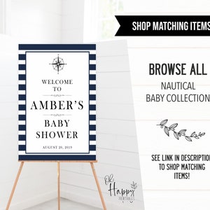 Nautical Drink Baby Shower Signs Drink Baby Shower Sign - Etsy