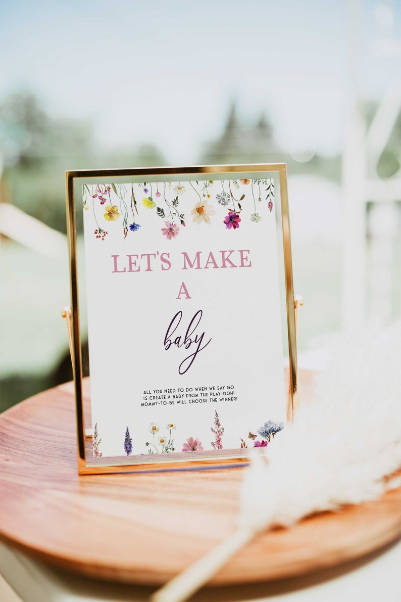 EDITABLE Lets Make A Baby Game Printable Baby Shower Games - Etsy