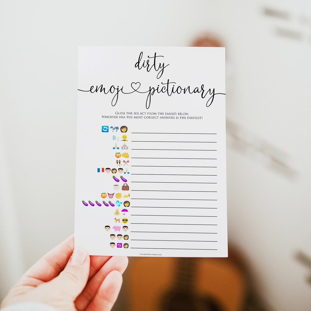 Dirty Emoji Pictionary, Bachelorette Party Games, Hen Party Games, Rude ...