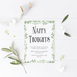 Nappy Thoughts Game, Late Night Nappies Game, Printable Baby Shower ...