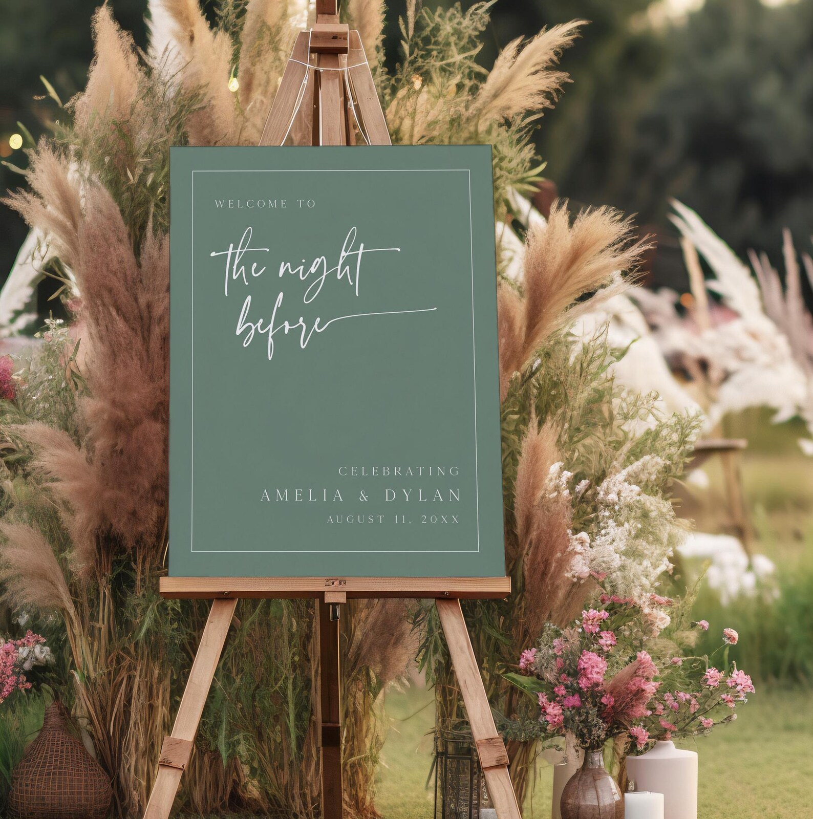 Editable the Night Before Welcome Sign, Editable Welcome Sign Template ...