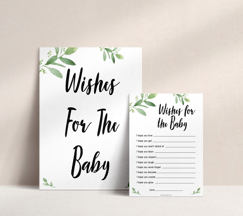 Wishes for the Baby Game Printable Baby Shower Games | Etsy