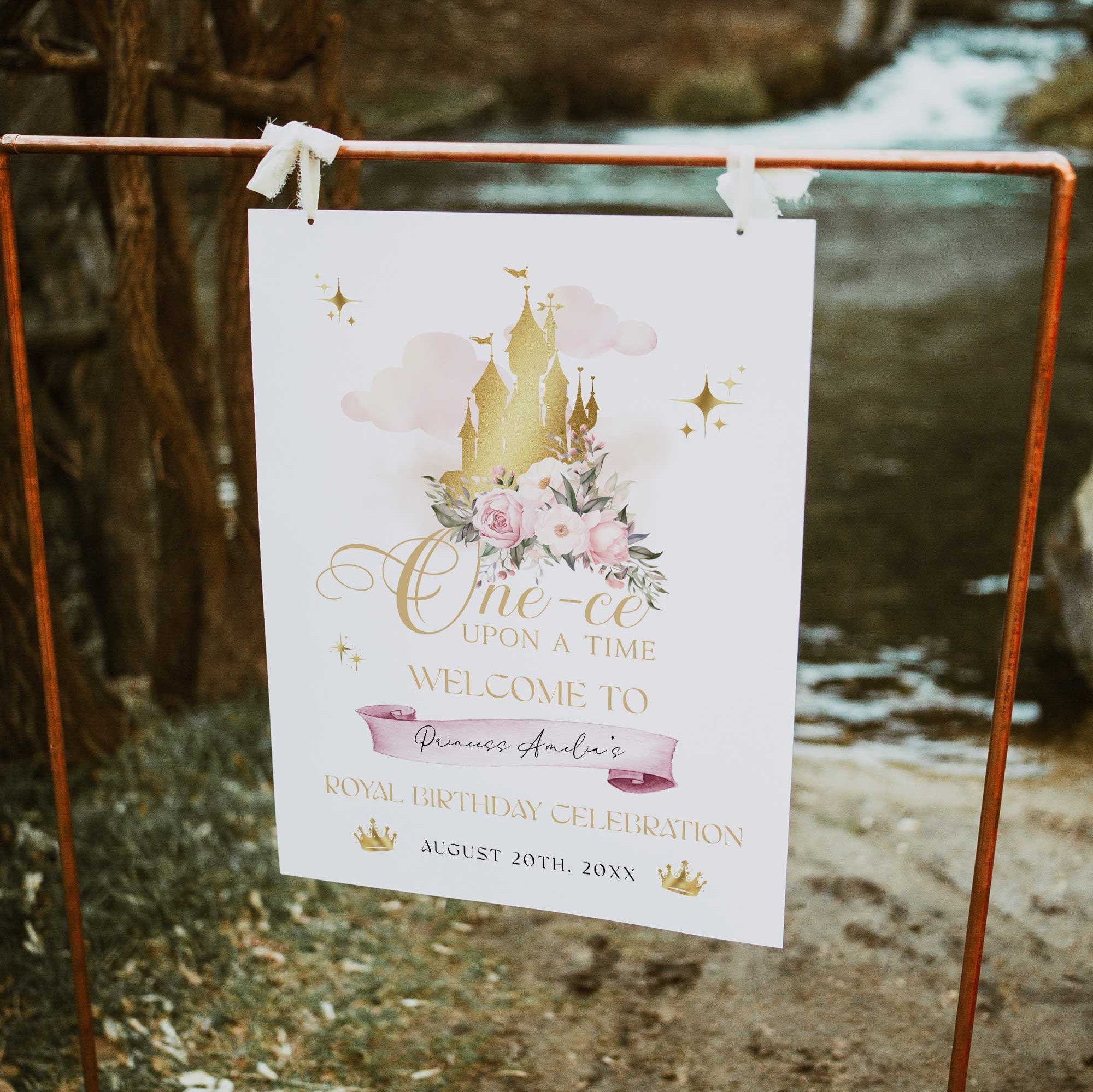 Princess Birthday Welcome Sign, Royal Celebration, Princess Birthday ...