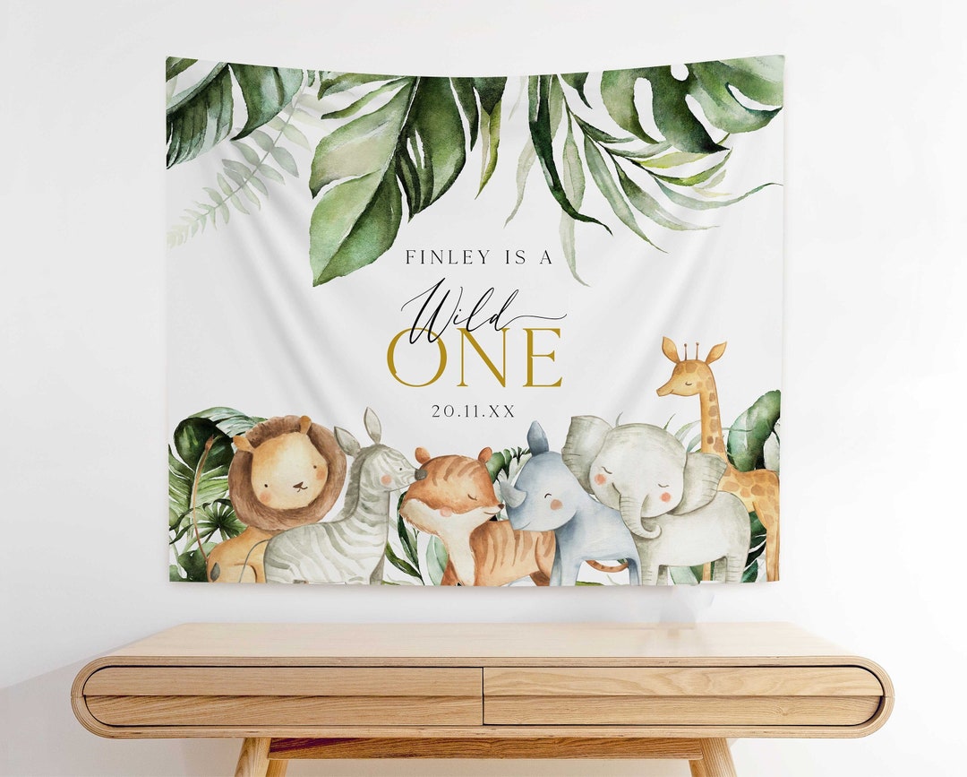 Wild One 1st Birthday Welcome Backdrop, Wild One Birthday Welcome ...