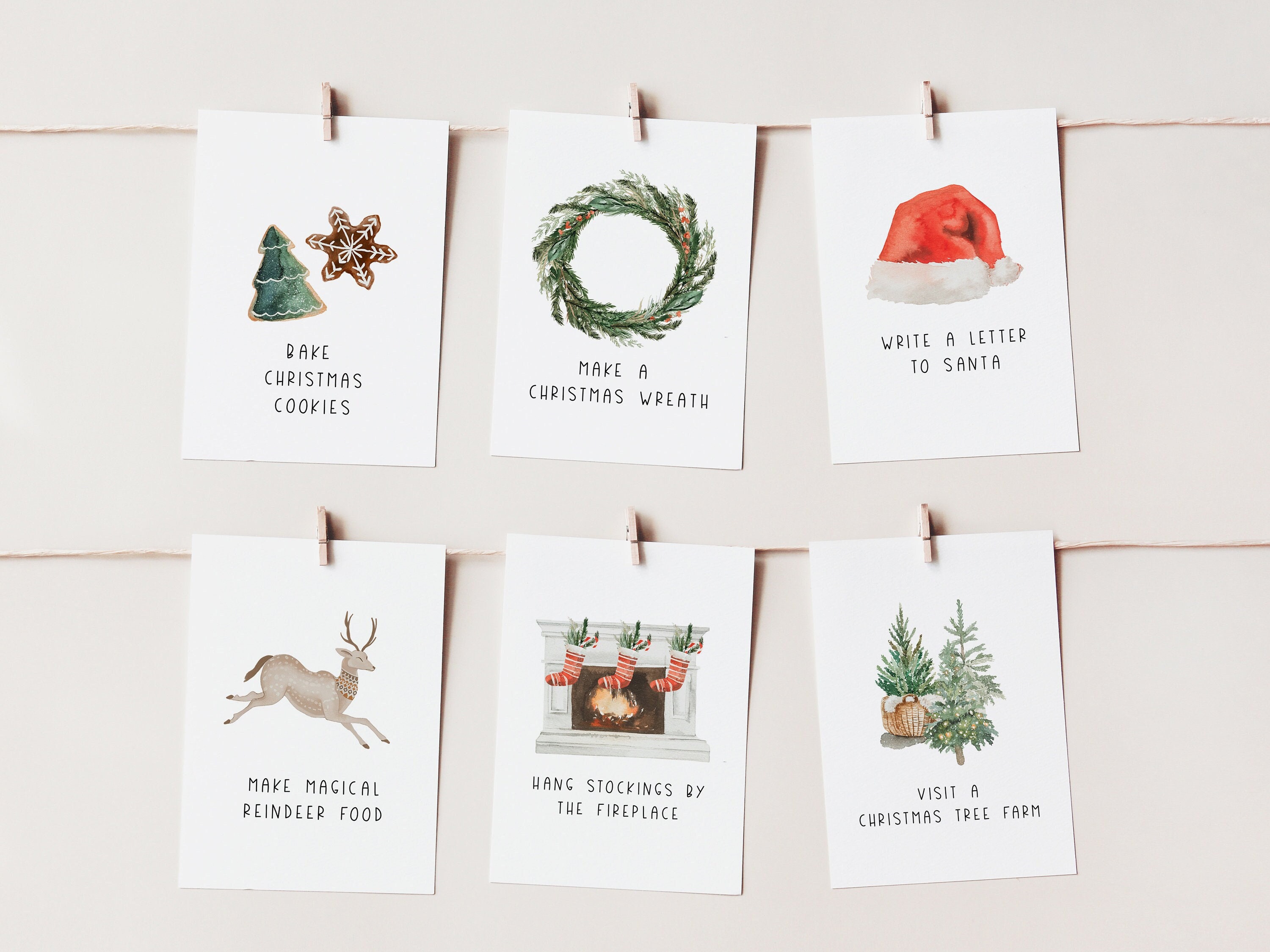 30 Printable Advent Activity Cards for Kids, Christmas Bucket List ...