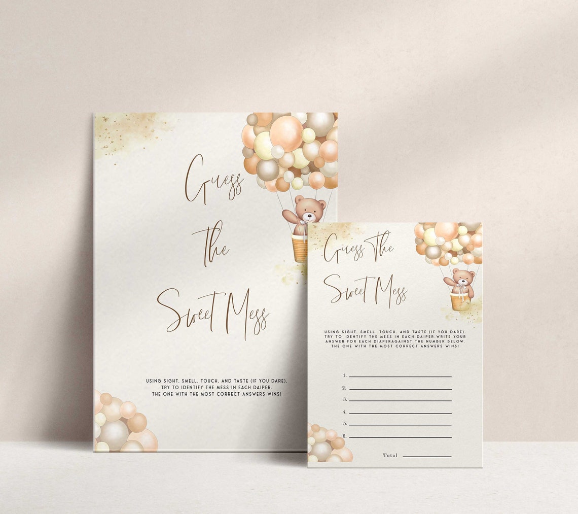 Guess the Mess Game Printable Baby Shower Games We Can - Etsy