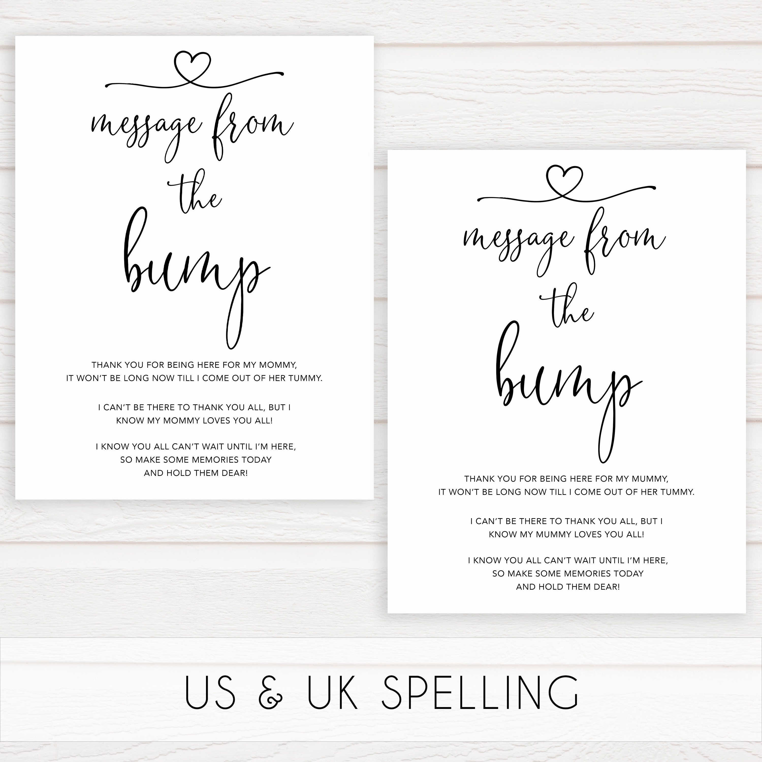 Message From the Bump, Baby Shower Games, Printable Baby Shower Games ...