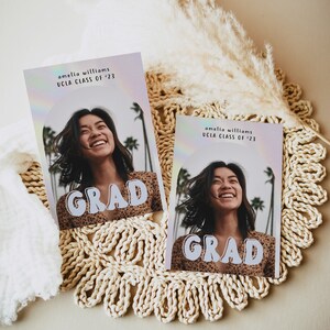 Retro Graduation Announcement Template, Senior Graduation, 90s Modern ...