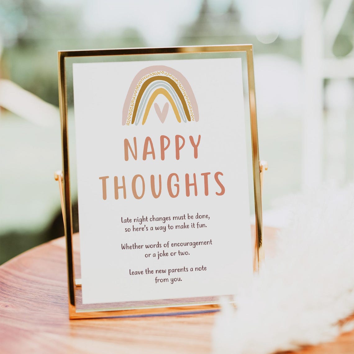 Boho Rainbow Baby Shower, Nappy Thoughts, Printable Baby Shower Games ...