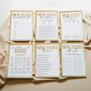 20 New Years Game Bundle, Printable Family Games, Virtual Party Games ...