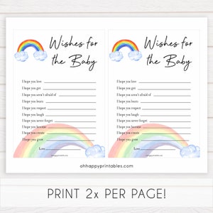 Rainbow Wishes for the Baby Baby Wishes Wishes for the Baby - Etsy