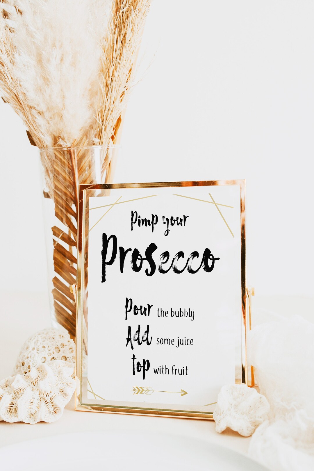 Pimp Your Prosecco Printable Sign Bride Tribe Decor - Etsy Portugal