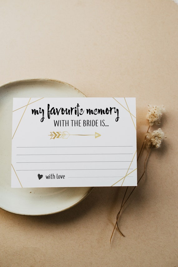 Favourite Memory With the Bride Cards Bride Tribe | Etsy