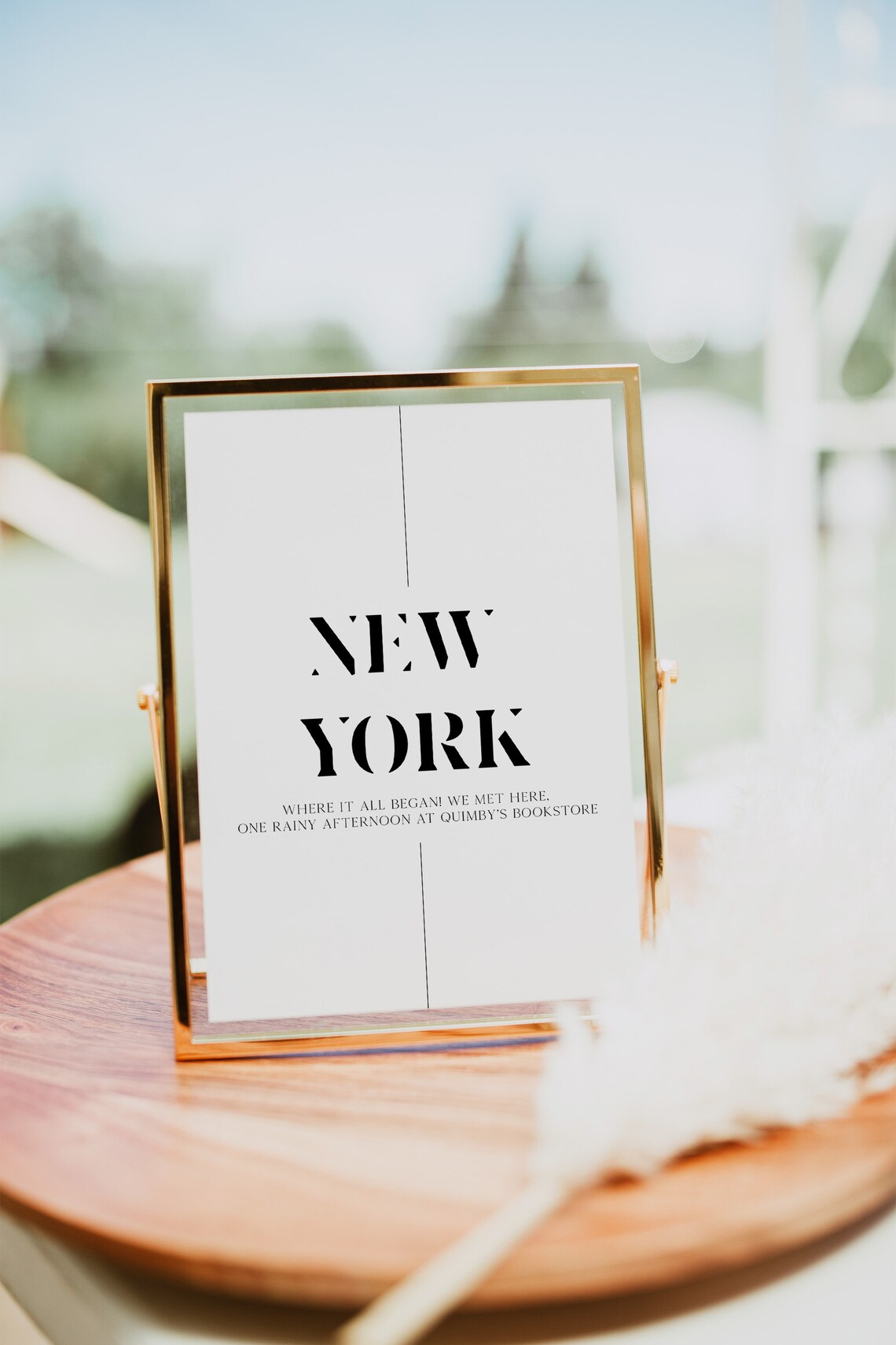 SKYE Minimalist Table Name Sign Template Editable Table - Etsy