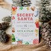 Secret Santa Invitation Printable, Editable Template, Secret Santa ...