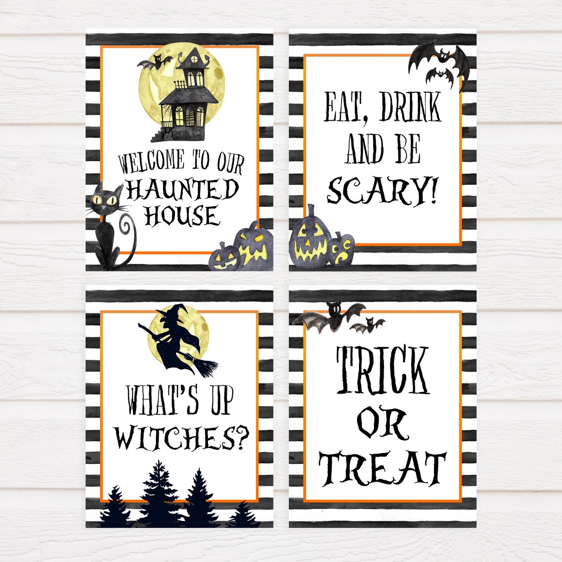 Halloween Party Signs Printable Halloween Party Decor - Etsy