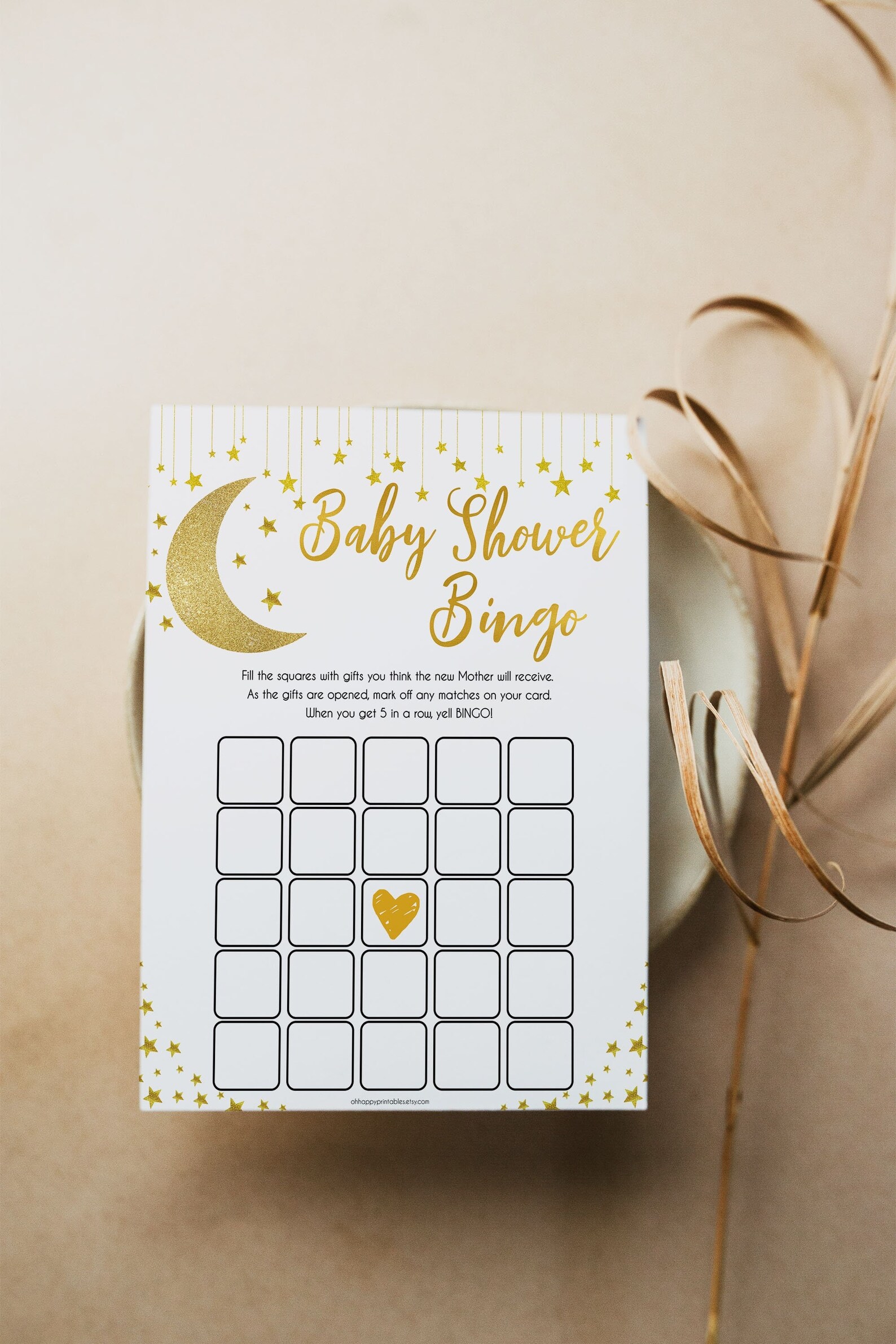 Baby Shower Bingo Game Printable Baby Shower Games Twinkle | Etsy
