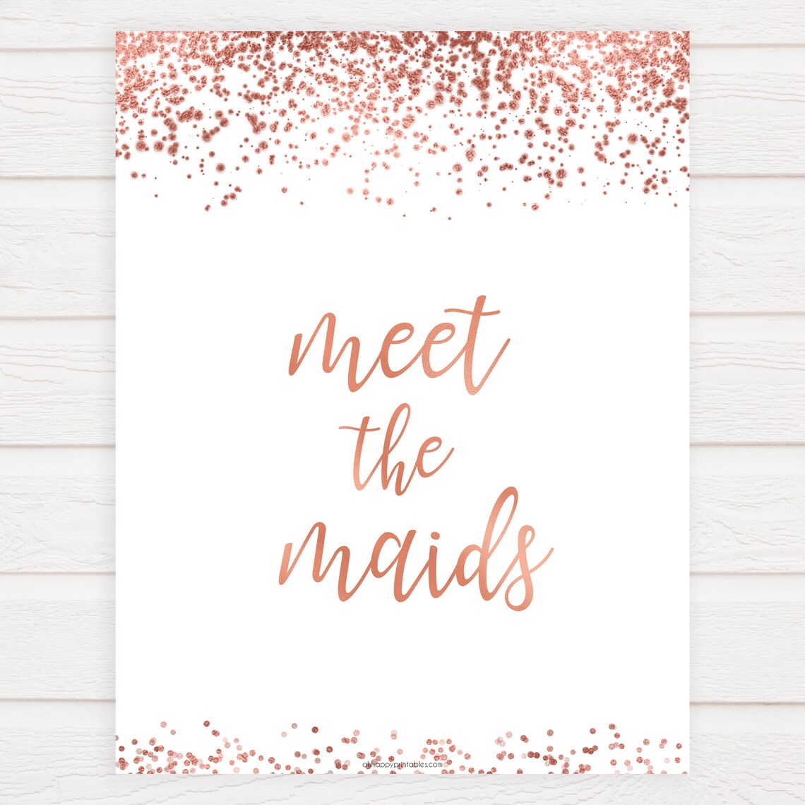 Meet the Maids Sign Rose Gold Bridal Shower Sign Bridesmaids - Etsy