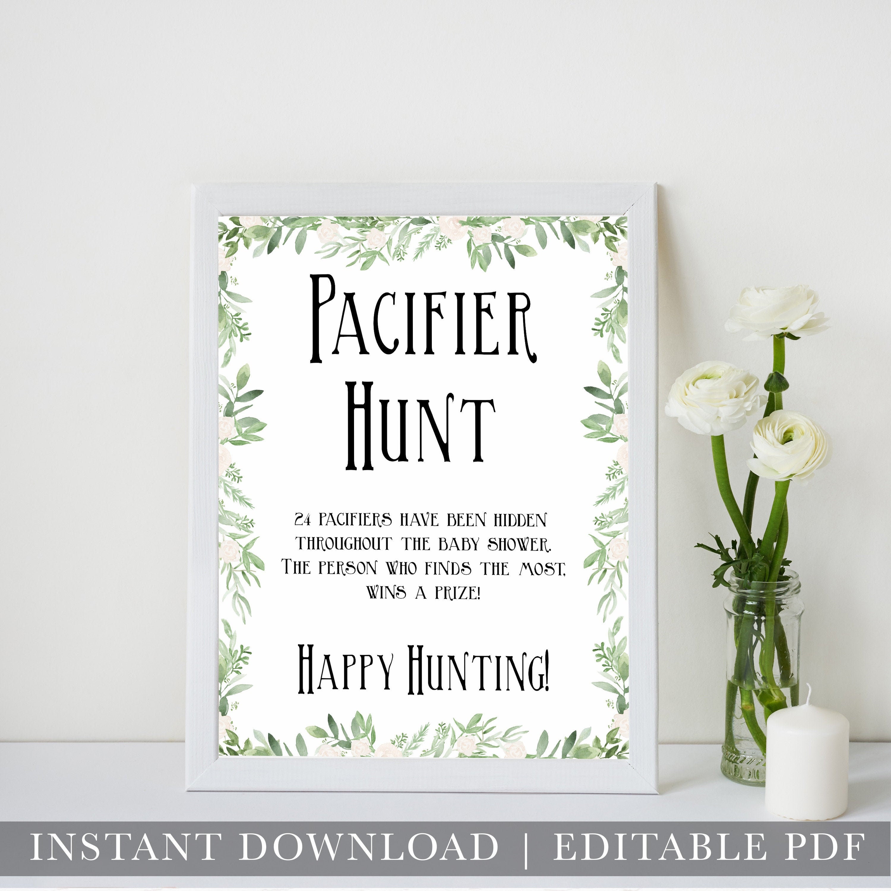 EDITABLE Pacifier Hunt Game Printable Baby Shower Games - Etsy UK
