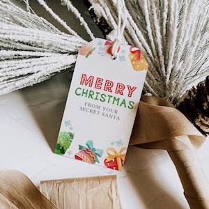 Secret Santa Bundle Printable, Secret Santa Invite, Gift Exchange ...