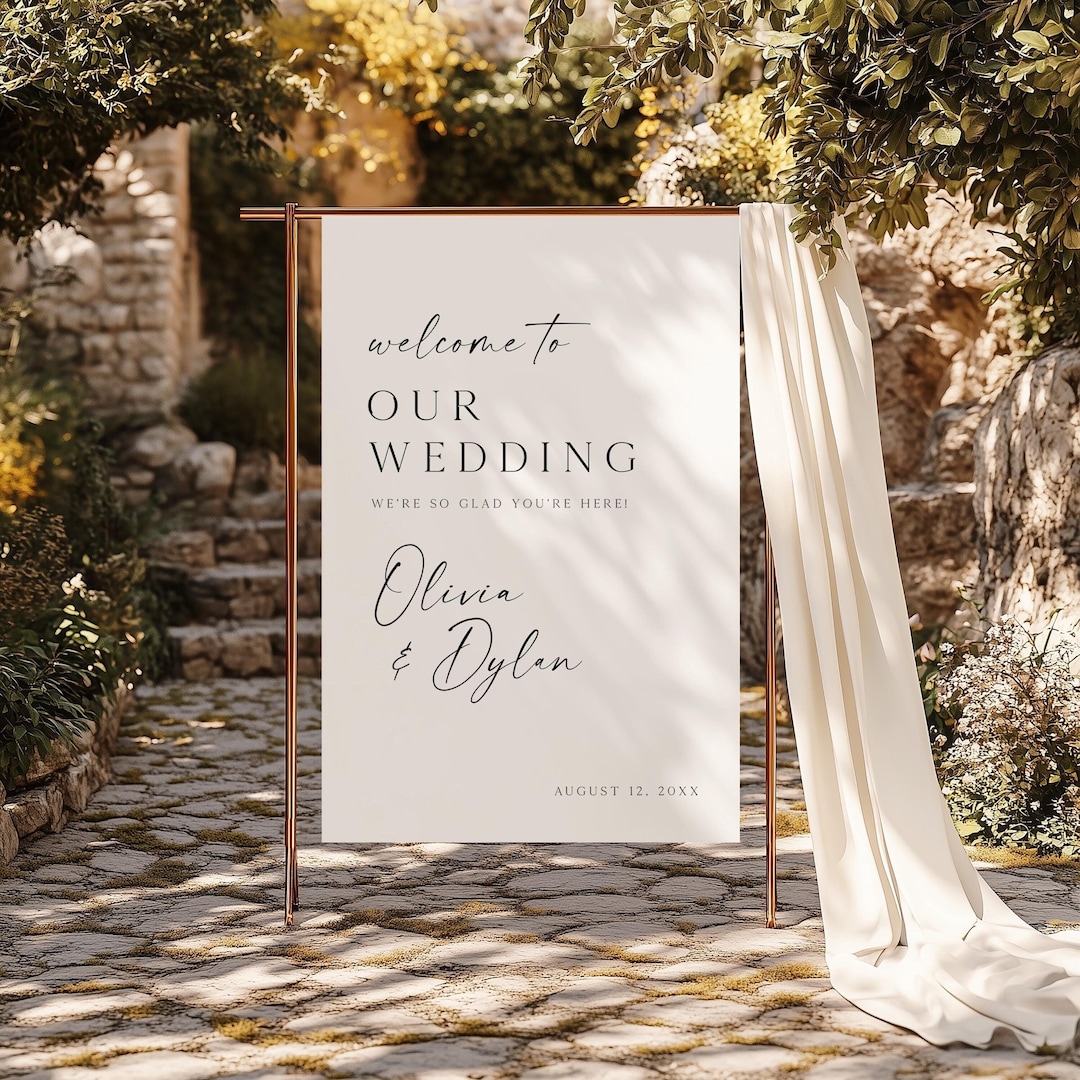 PRINTED + SHIPPED Large Wedding Welcome Sign, Welcome to Our Wedding ...