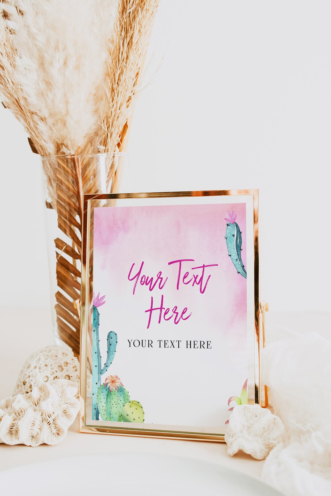 Fiesta Table Sign Editable Template, Custom Sign, Bridal Shower Decor ...