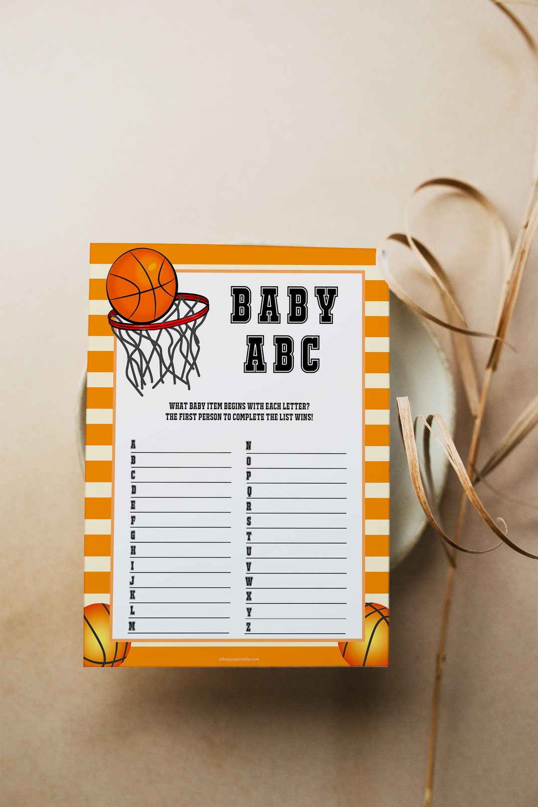 Baby ABC Game Baby Shower Game Printable Baby Shower Games - Etsy UK