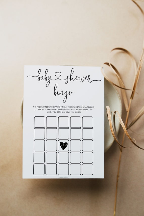 Baby Shower Games Baby Shower Bingo Game Baby Bingo | Etsy
