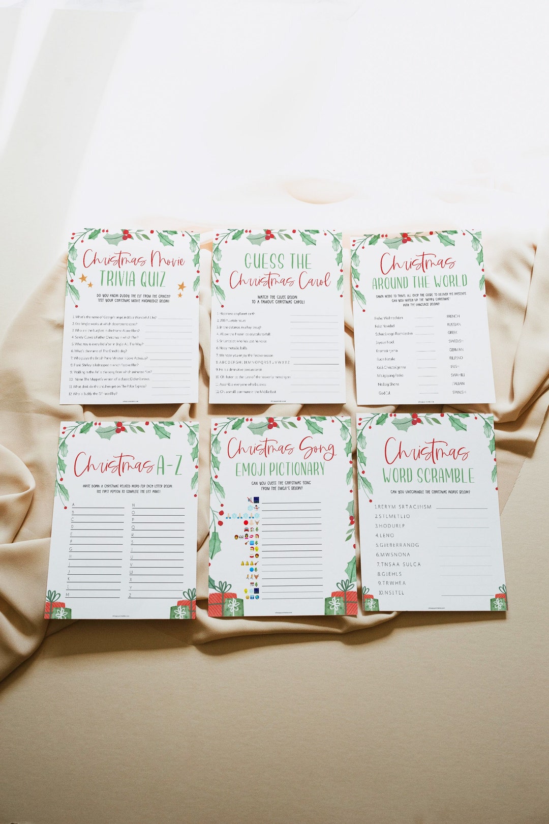 6 in 1 | Christmas Party Games Bundle, Christmas Games, Christmas Day ...