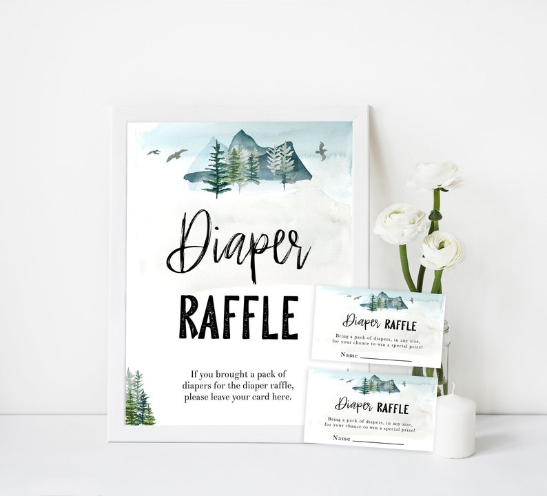 Diaper Raffle Game Adventure Awaits Baby Shower Games | Etsy