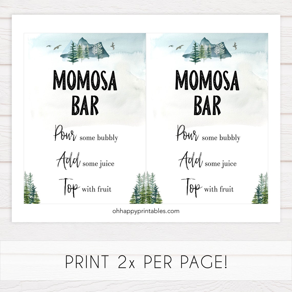 Momosa Baby Shower Sign Printable Baby Shower Decor | Etsy