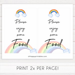 Rainbow Food Baby Shower Signs Food Baby Shower Sign Rainbow - Etsy