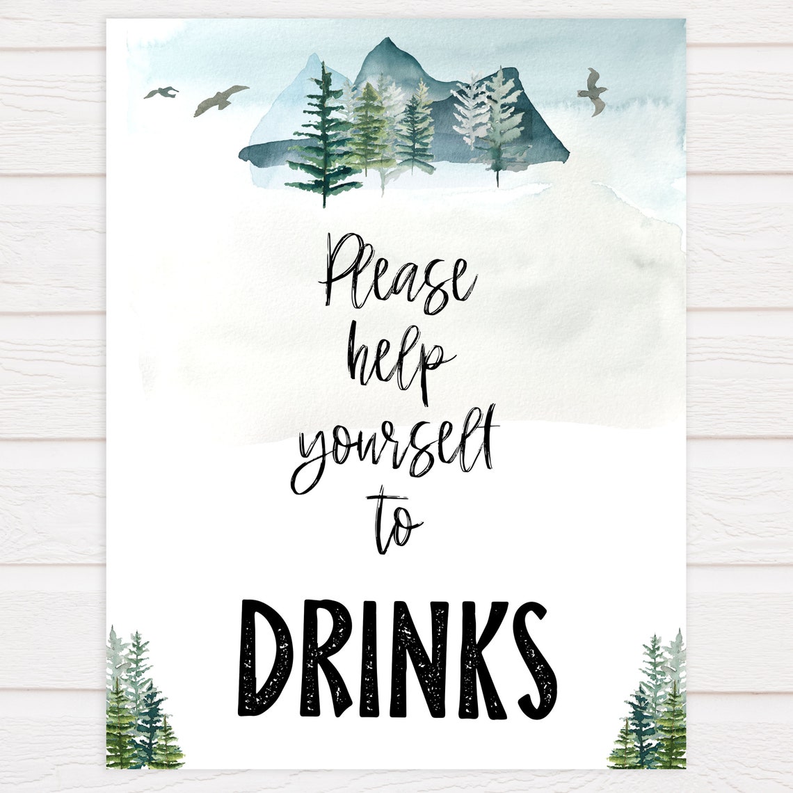Drinks Baby Shower Signs Printable Baby Signs Adventure | Etsy