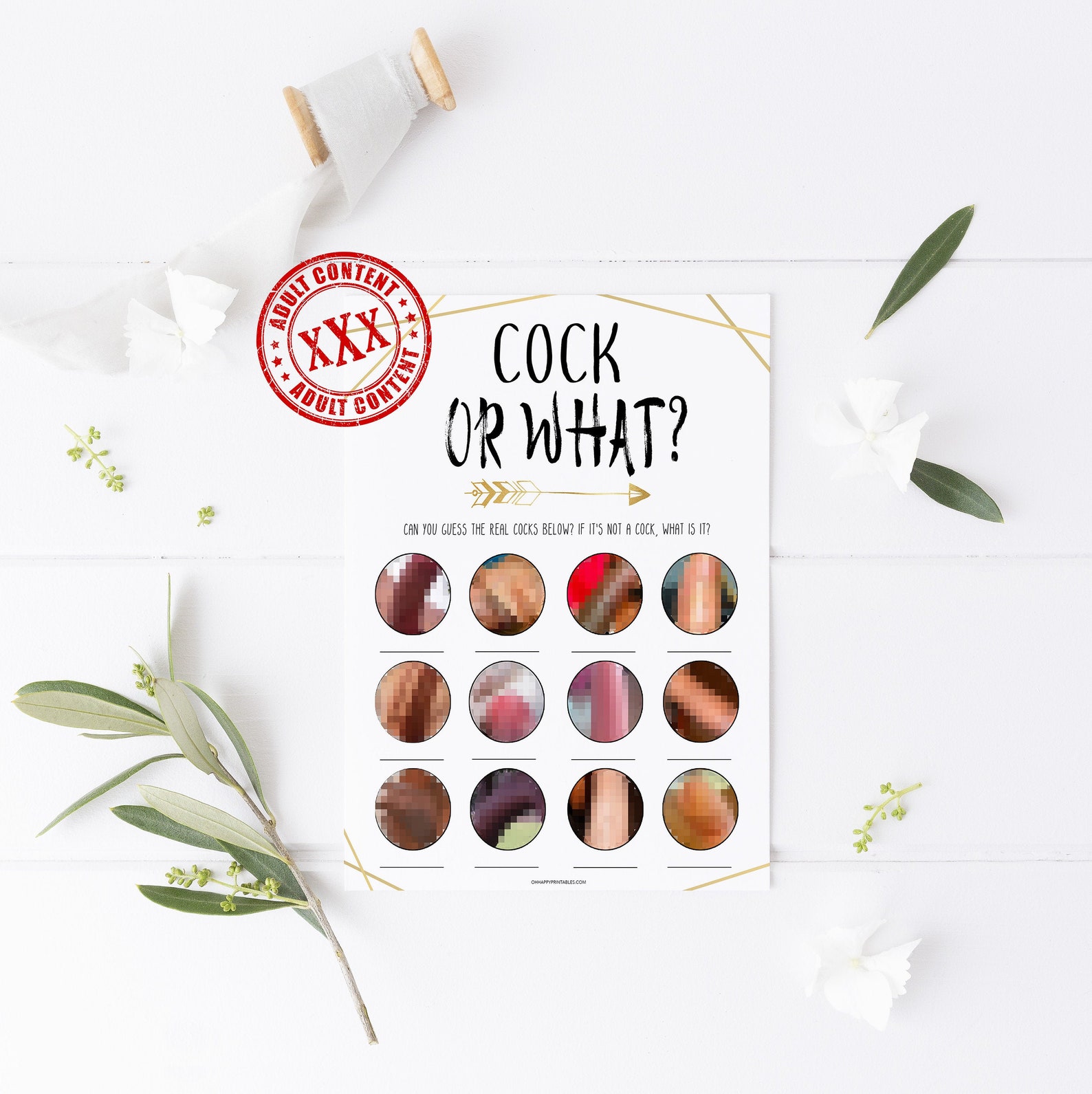 DIRTY Bachelorette Party Game Printable Cock Or What Game Etsy